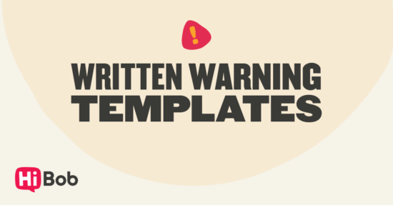 Employee written warning examples and templates | HiBob