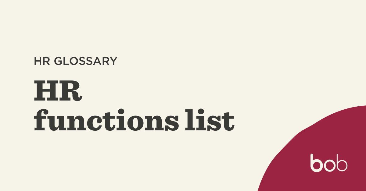 What is an HR functions list and which HR functions are key?
