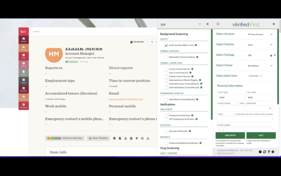 HiBob's integration with Verified First