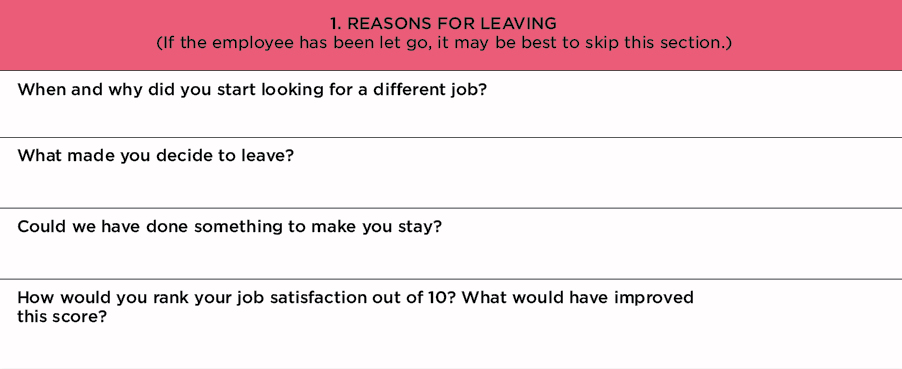 Exit interview template for productive offboarding | HiBob