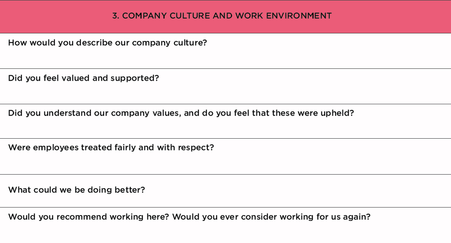 Exit interview template for productive offboarding | HiBob