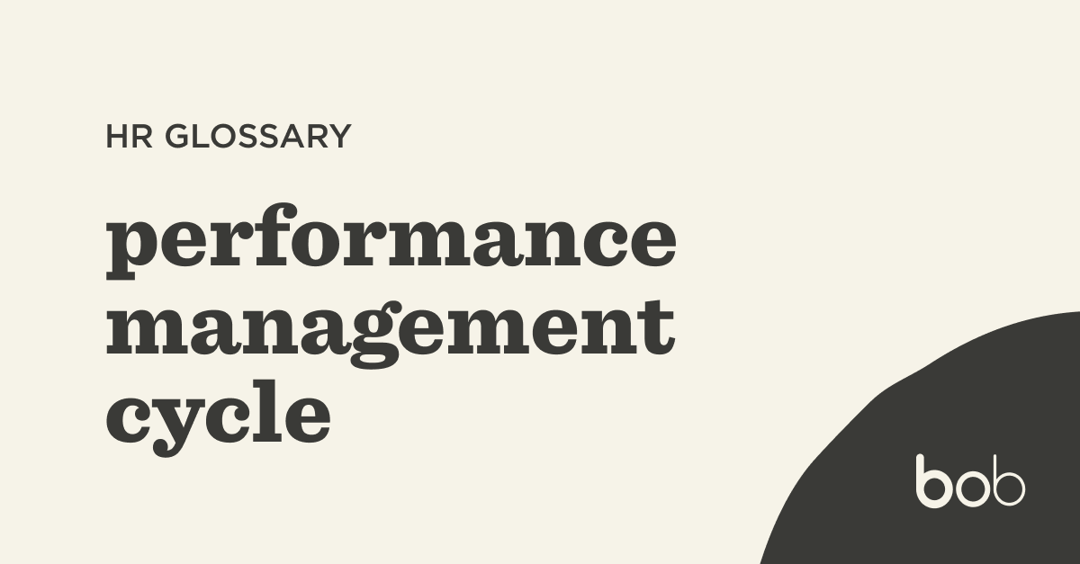 What is a performance management cycle?